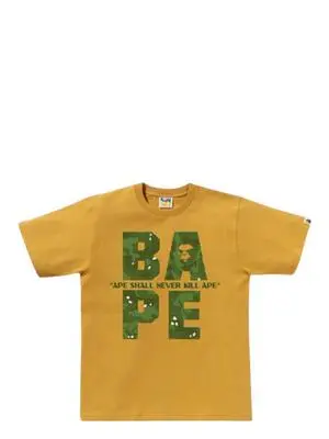 A BATHING APE Bitmap Logo Tee Shirt - Yellow