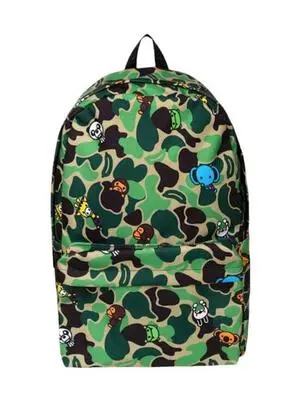 A BATHING APE Abc Milo All Friends Large Backpack - Green