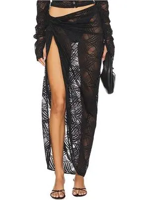 OW Iris Lace Skirt - Black