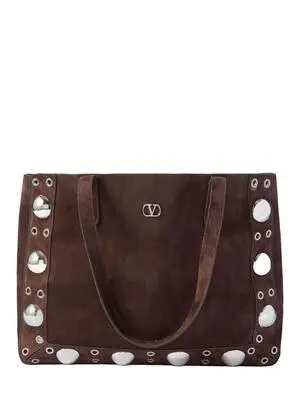 Valentino Garavani Nellcote Embellished Tote - Brown