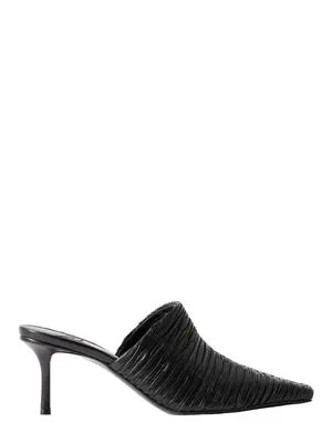 JIMMY CHOO Lotta 65 Leather Mules - Black