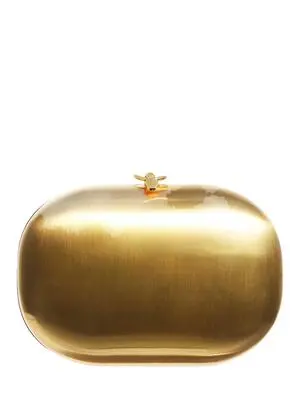 Jeffrey Levinson Jeffrey Levinson Oval Elina Clutch Bag Gold