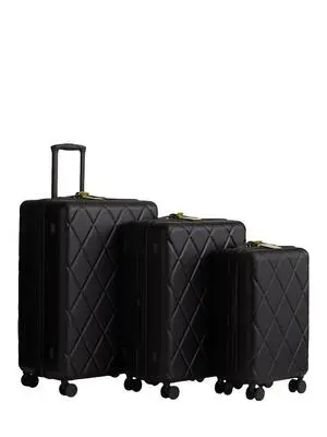 VERA BRADLEY Nested 3 Piece Luggage Set - Black