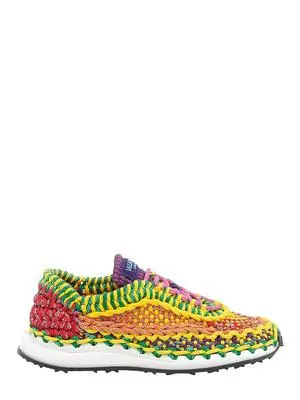 Valentino Garavani Crochet Knit Sneakers - Green/yellow/orange