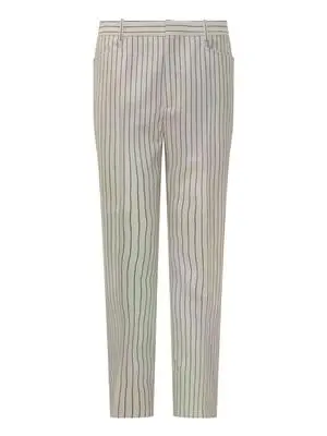 TOM FORD Striped Wool Trousers - White
