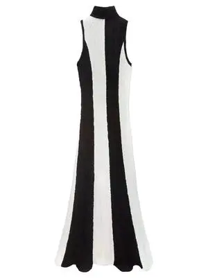 MSGM Striped Maxi Dress - Black