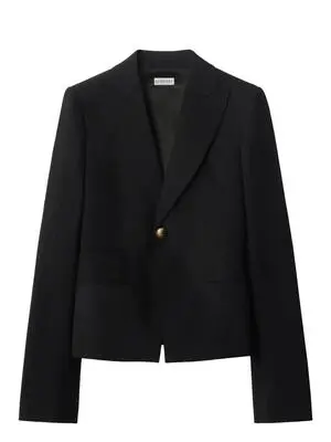 Burberry Wool Single-breasted Blazer - Black