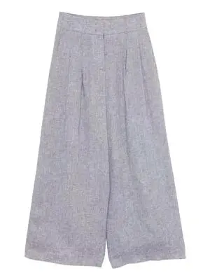 Peserico Pleated Palazzo Trousers - Grey