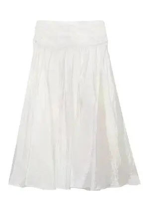 B+AB Pleated Midi Skirt - White