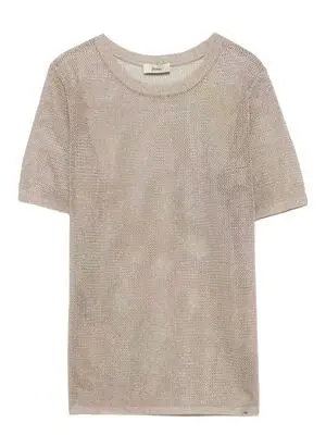 Herno Open-knit T-shirt - Neutrals