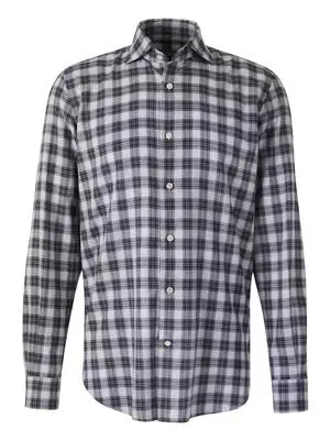 VINCENZO DI RUGGIERO Plaid-pattern Shirt - Grey