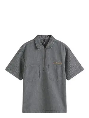 NO PROBLEMO Mini Problemo Ss Work Shirt - Denim Blue