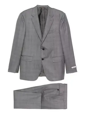 Canali Check-pattern Suit - Grey