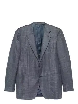 Canali Slub-texture Blazer - Blue