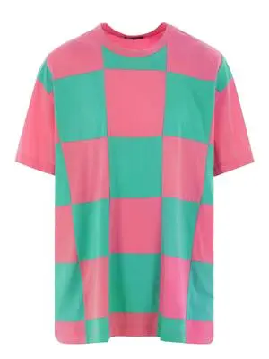 Comme Des Garçons Checked T-shirt - Pink