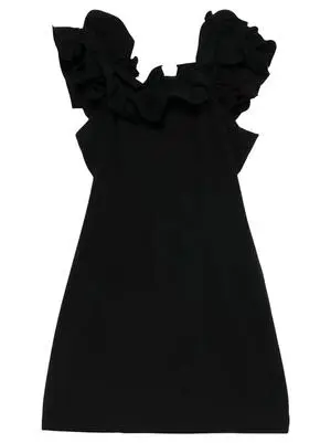 Remain Birger Christensen Ruffle-detail Mini Dress - Black