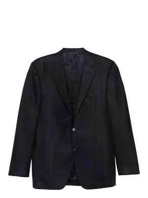Canali Herringbone-pattern Blazer - Blue