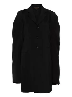 Comme Des Garçons Detachable-sleeves Coat - Black