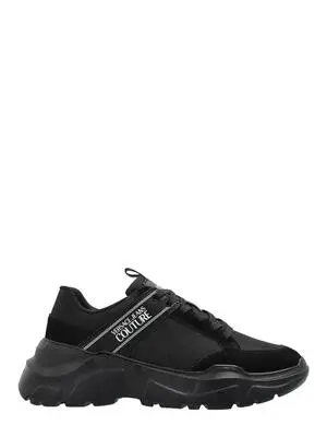 Versace Logo-print Sneakers - Black