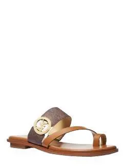Michael Kors Vera Signature Logo Sandal - Brown