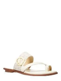Michael Kors Vera Signature Logo Sandal - Natural