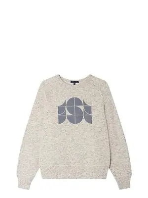 Soeur Pascal Graphic-print Cotton Sweatshirt - Gris Chine