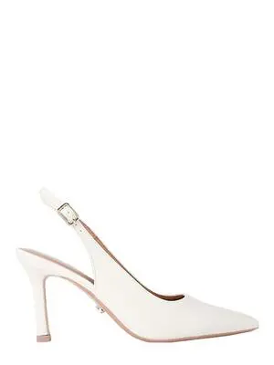 Carvela Corletta Slingback Woven Heeled Courts - Bone