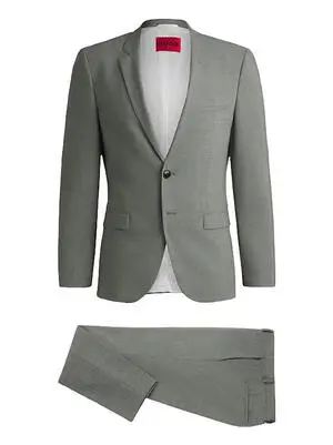 Hugo Two-piece Wool-blend Suit - Open Green