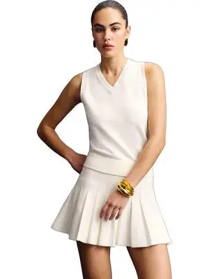 REFORMATION Blair Cotton Sweater Dress - Ivory