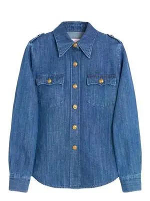 Valentino Garavani Long-sleeve Denim Shirt - Blue