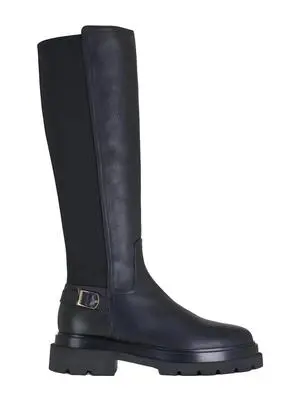 Santoni Leather Boots - Black