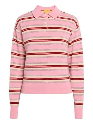 Guest In Residence Guest In Residence Collegiate Stripe Cashmere Polo Sprinkle C