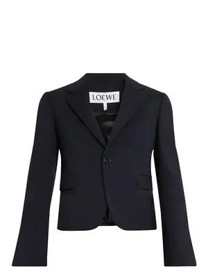Loewe Loewe Classic Single-Breasted Blazer Dark Navy Blue