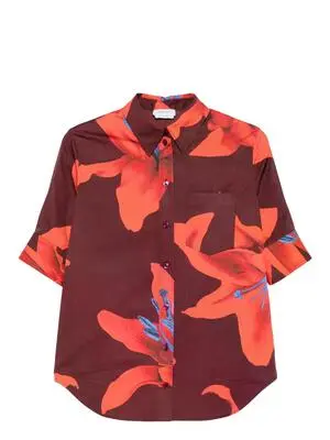 Alexander McQueen Floral-print Shirt - Red