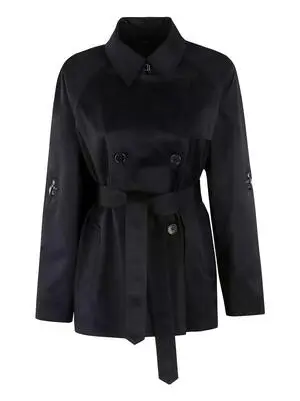 FAY Belted Trench Coat - Blue