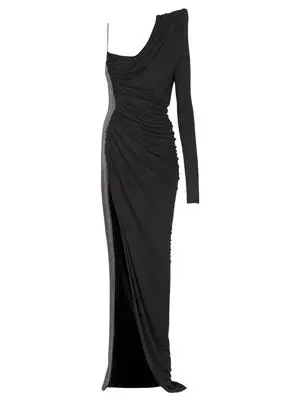 Balmain Pagoda One-shoulder Dress - Black