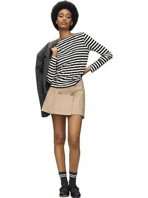 SANCTUARY Long-Sleeve Boat-Neck Top
