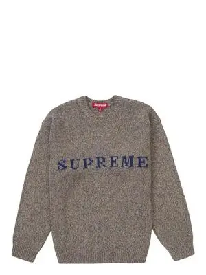 Supreme Contrast Logo Sweater Taupe Melange
