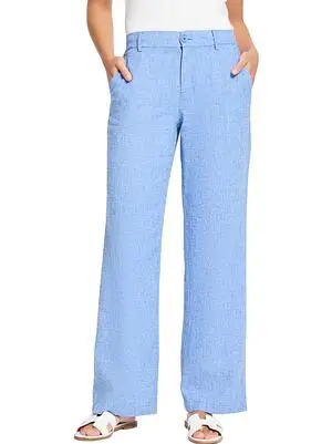 POINT Wide Leg Pants Blue Mix