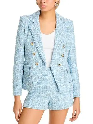 Generation Love Eliza Tweed Blazer - Sky Blue Multi