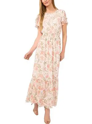 CECE DUPRAZ Ruffled Sleeve Maxi Dress - New Ivory