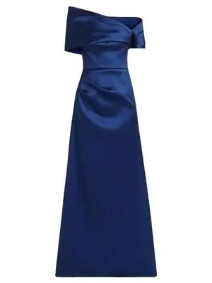 Rickie Freeman For Teri Jon Stretch Mikado Gown - Sapphire