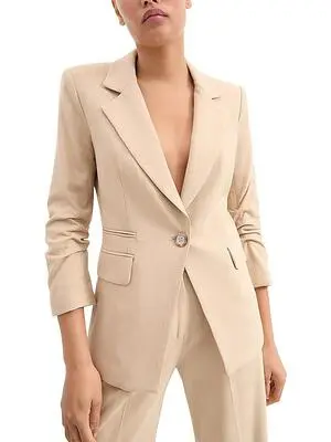 Veronica Beard Battista Dickey Jacket - Stone Khaki