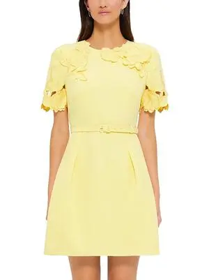 LEO LIN Aurelie Applique Mini Dress - Sorbet