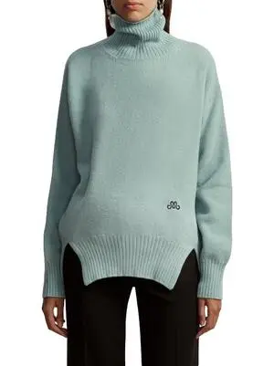 Marina Moscone Funnel Neck Pullover - Icy Blue