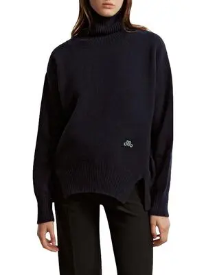 Marina Moscone Funnel Neck Pullover - Navy