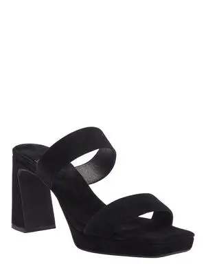 Jeffrey Campbell Danity Platform Slide Sandal Black Suede