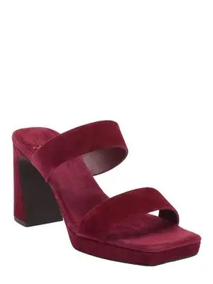 Jeffrey Campbell Danity Platform Slide Sandal Wine Suede