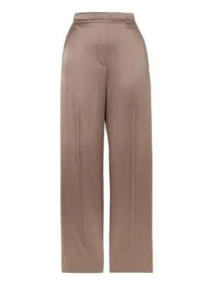 JOSEPH Tova Silk-satin Straight-leg Pants - Brown