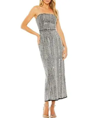 Mac Duggal Mac Duggal Embellished Strapless Column Dress 002